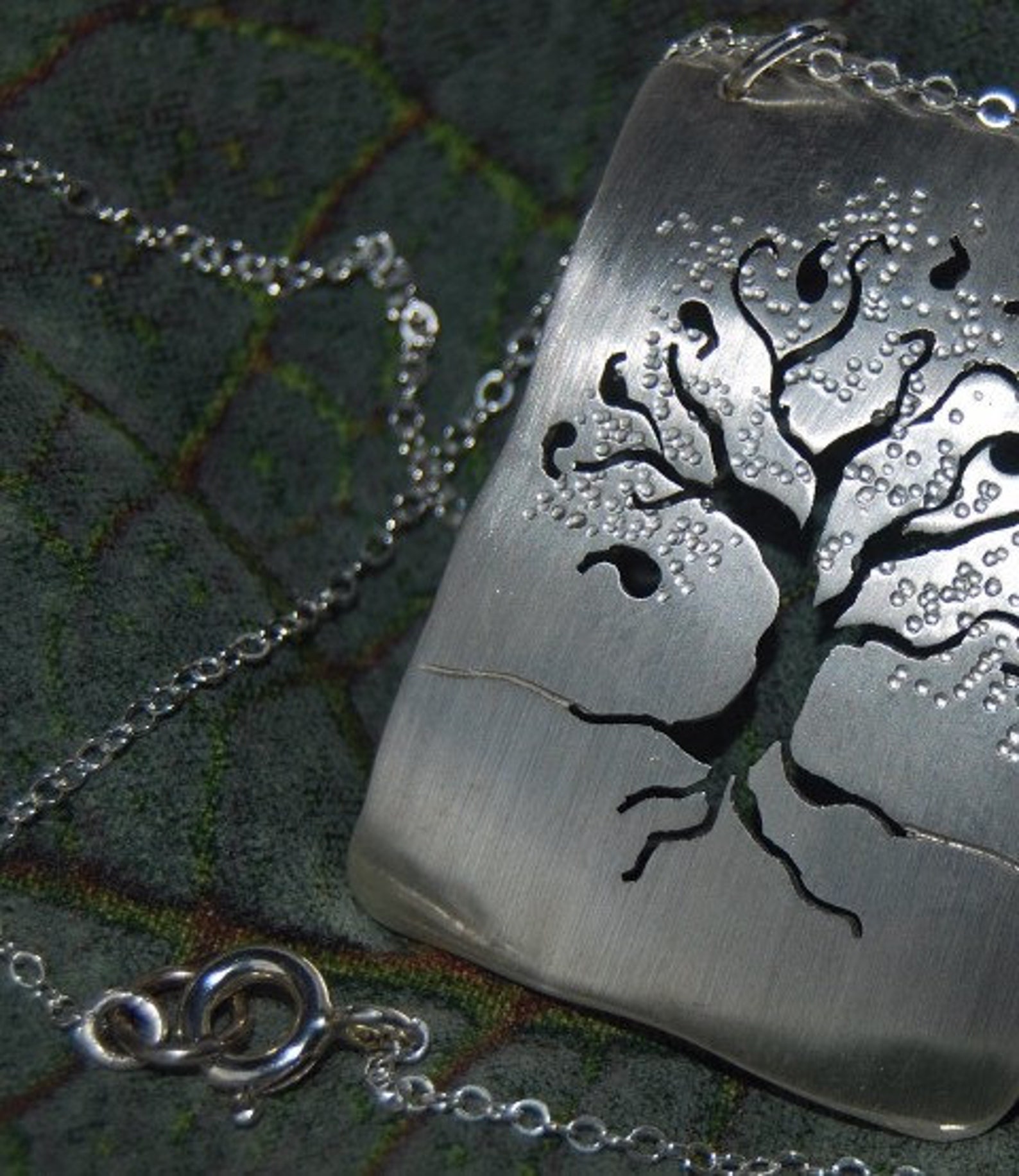 Tree of Life Pendent Hand Cut Sterling Design Nature Theme Family Tree ...