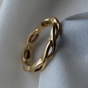 Infinity Wedding Band / Wedding Band Mans / Twisted Rope 14K / White ...