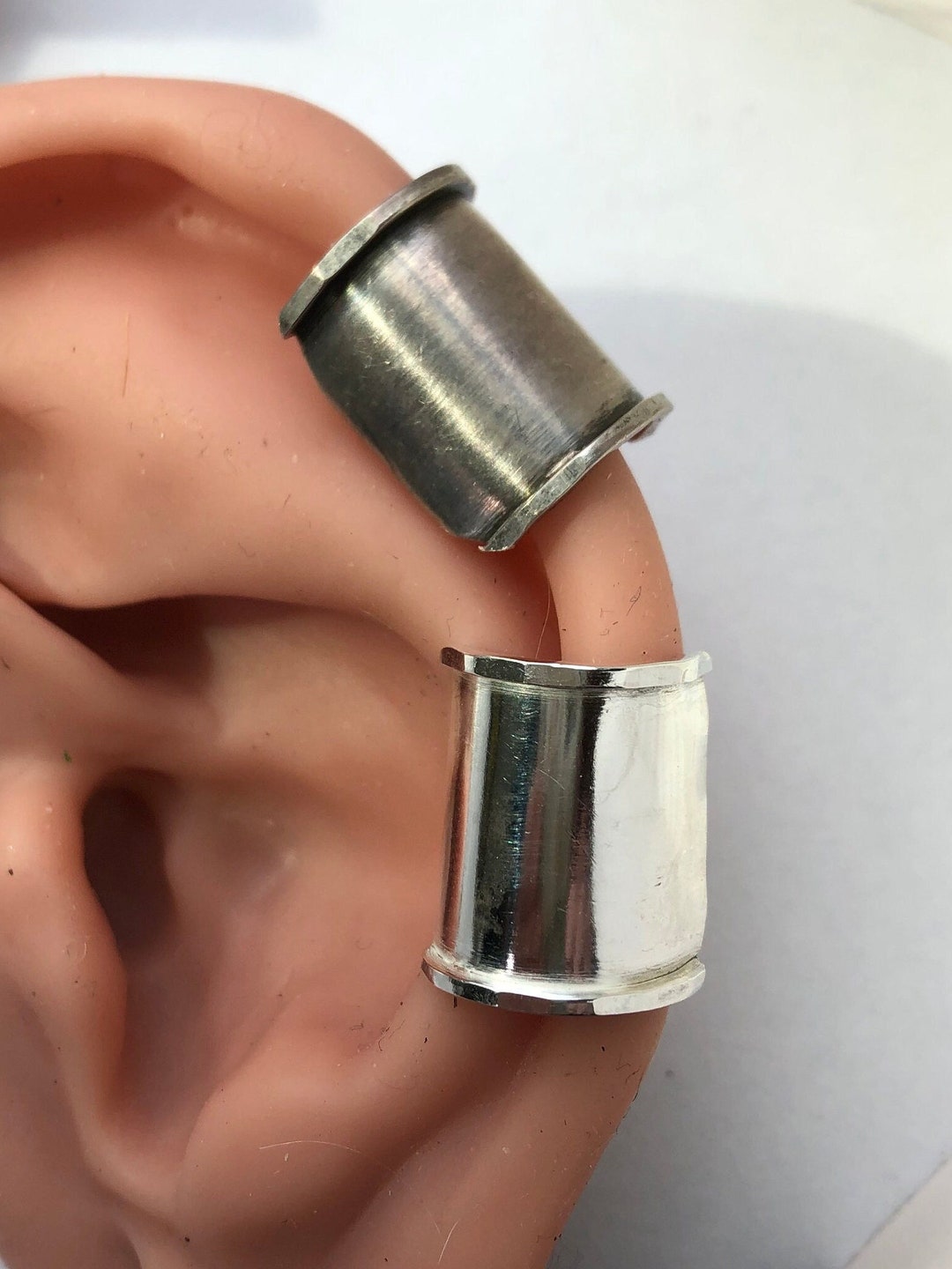 Wide Ear Cuff /unique Ear Cuff Pierced / Sterling Silver Conch / Wide ...