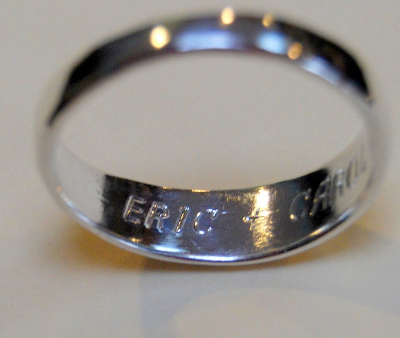 Engraving on Rings by Lstella Sterling Lettering Inside Ring - Etsy