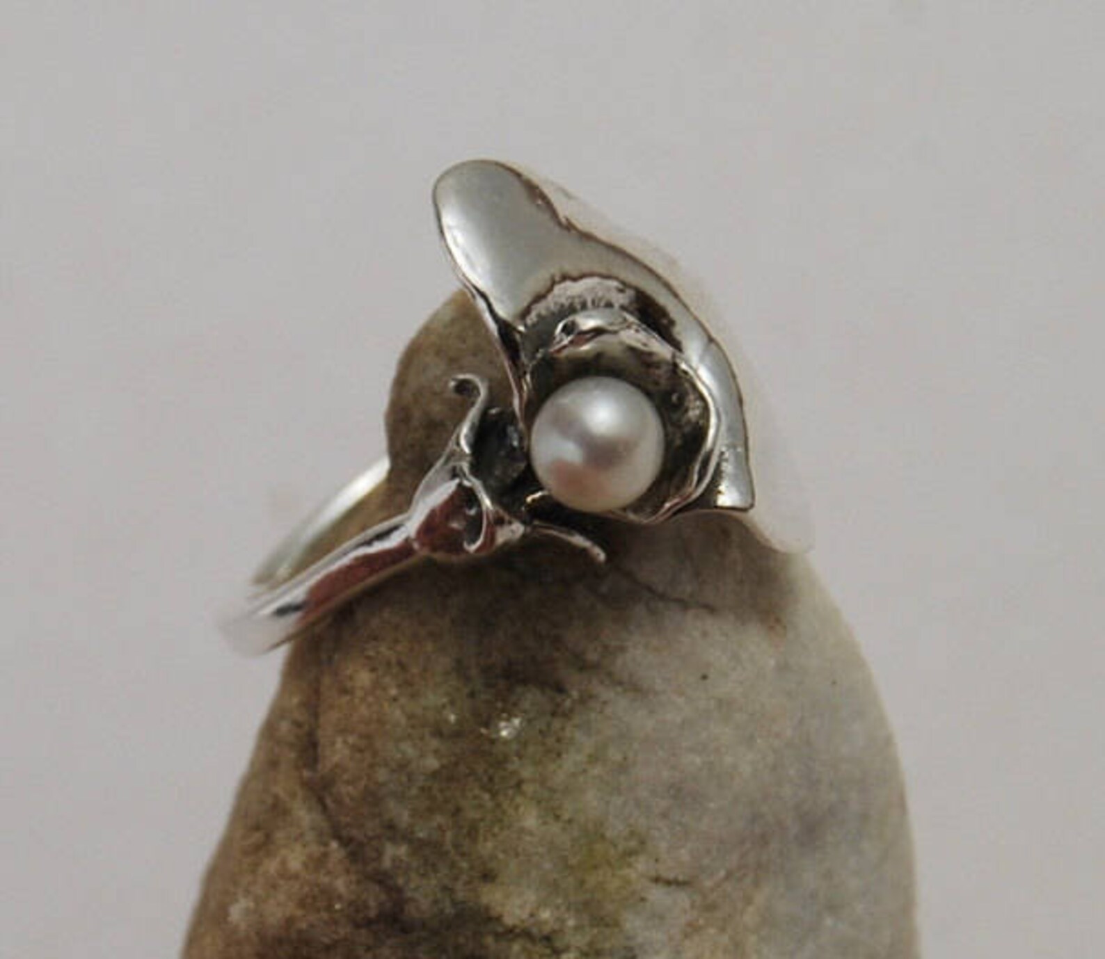 14K Floral Ring / Pea Flower Gold Ring / Sweet Pea Flower / - Etsy