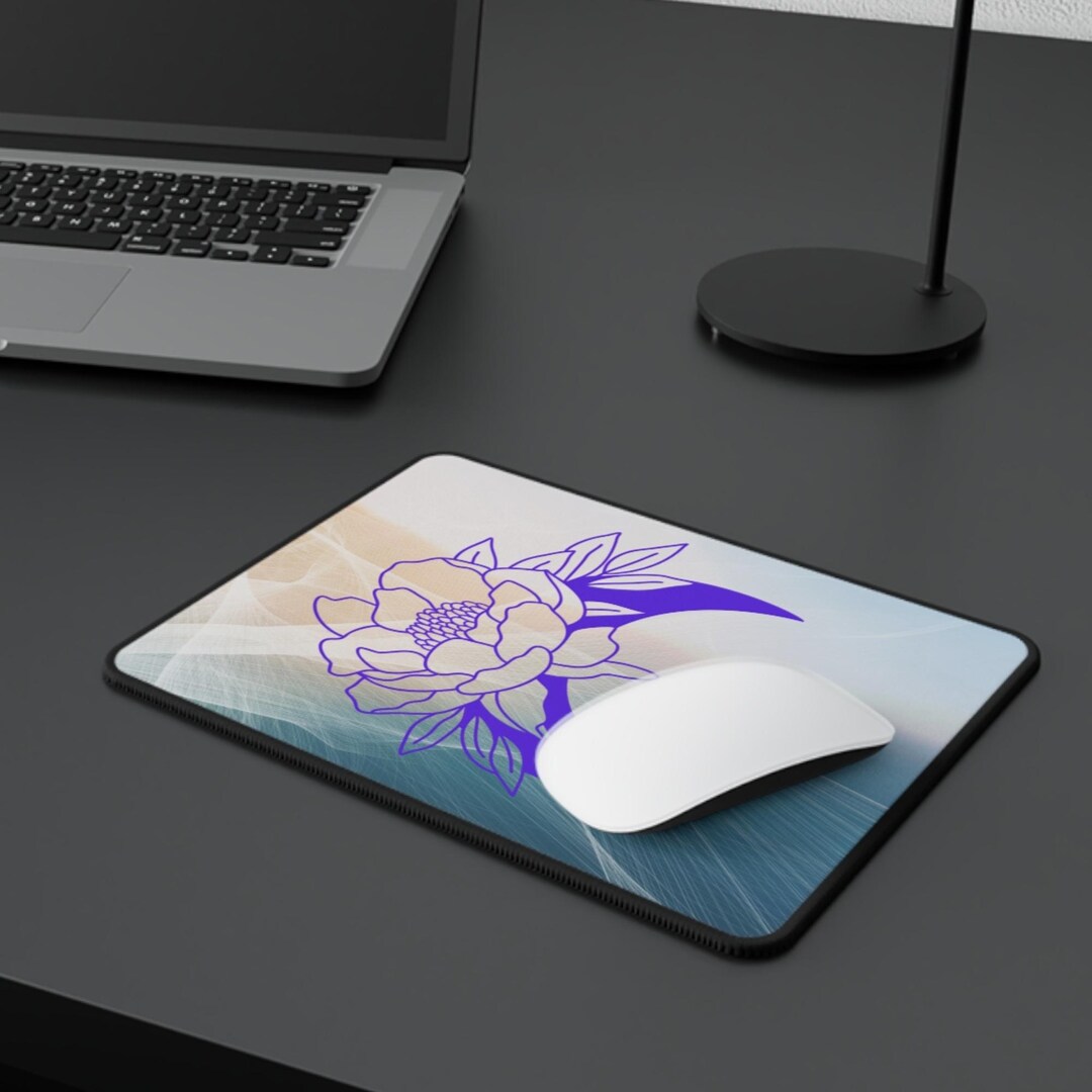Enchanted Moon Lotus Mouse Pad Floral Desk Accessory Moon Mouse Mat ...