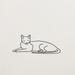 Cute Tabby Cat Design With a Single Line Drawing on White Background ...