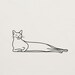 Cute Tabby Cat Design With a Single Line Drawing on White Background ...