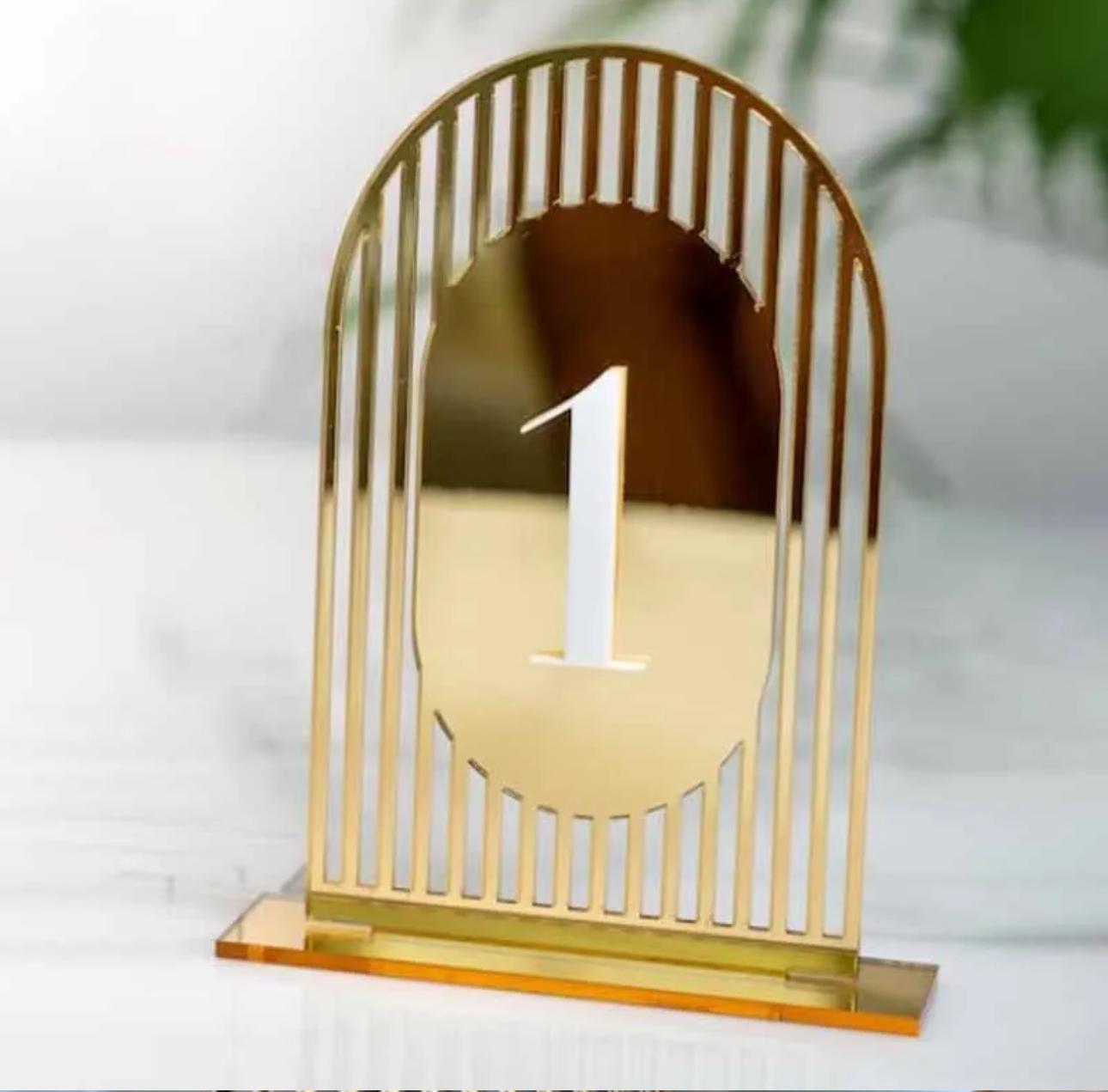 Table Numbers, Wedding Table Numbers, Arch Frosted Acrylic Table ...