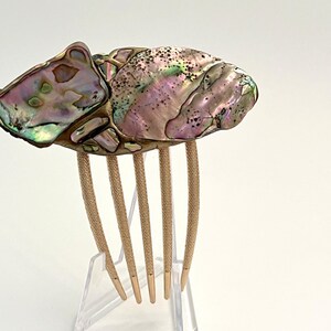 Abalone Hair Comb, Paua Shell Hair Decorative Comb, Seashell Barette ...