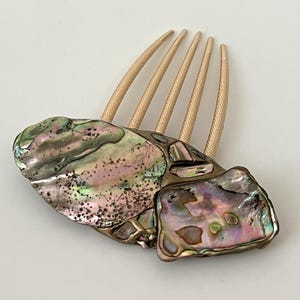 Abalone Hair Comb, Paua Shell Hair Decorative Comb, Seashell Barette ...