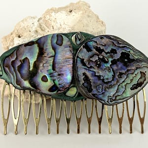Paua Shell Decorative Hair Comb, Abalone Hair Accessory, Colorful ...