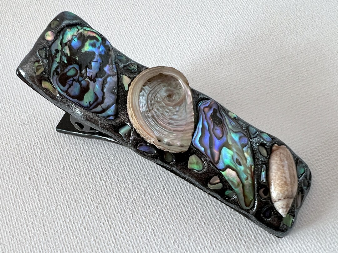 Iridescent Abalone Shell Hair Clip: Beach Wedding Barrette - Etsy Australia