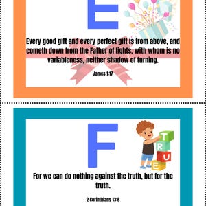 DIGITAL ABC Bible Memory Card study Bible Scripture educational ...