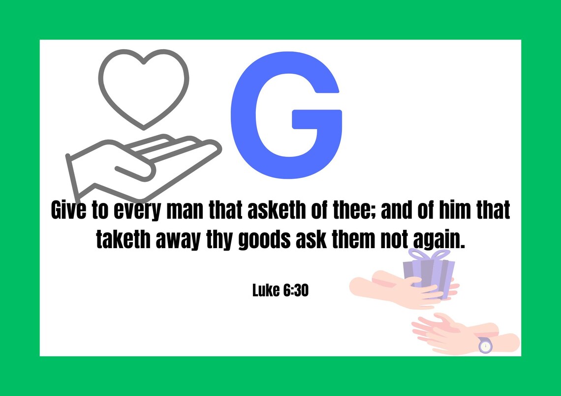 DIGITAL ABC Bible Memory Card |study Bible Scripture |educational ...