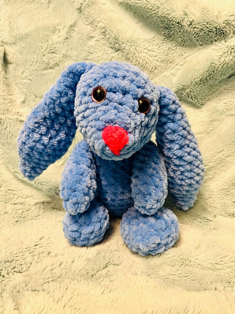 Handmade Blue Bunny Amigurumi Crochet Plush - Etsy
