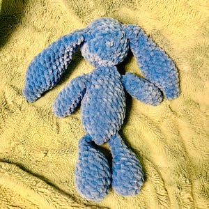Handmade Blue Bunny Amigurumi Crochet Plush - Etsy