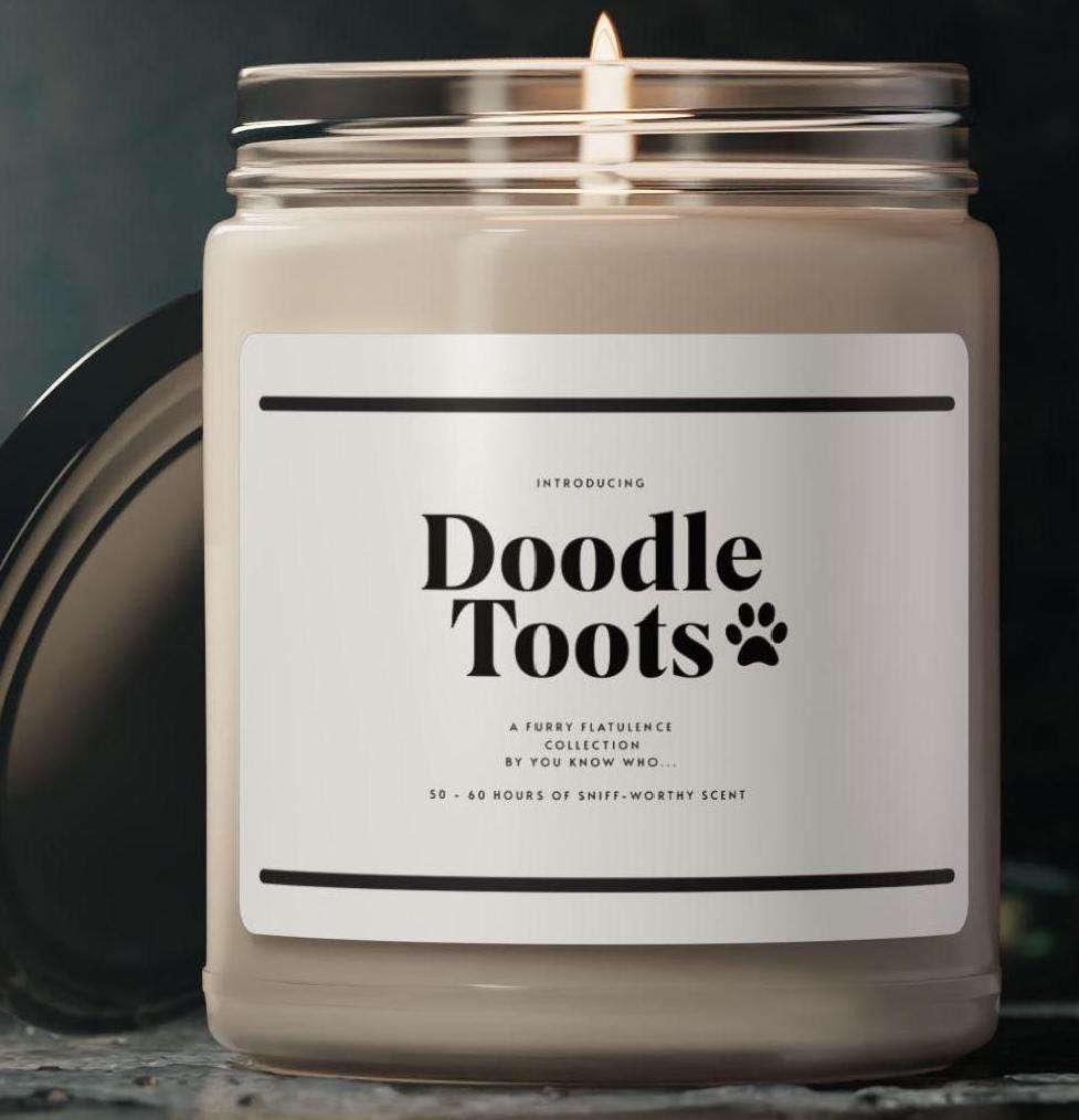Doodle Candle, Dog Farts Candle, Puppy Lover Birthday Idea, Present for ...