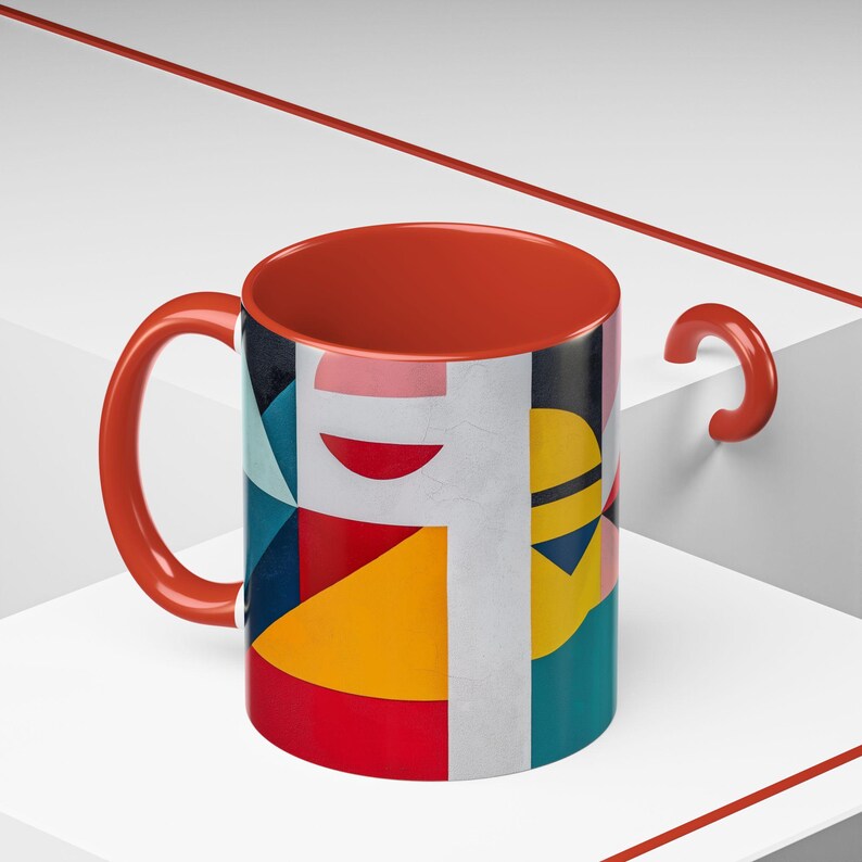Abstract Art Accent Coffee Mug Modern Design for Home Unique Gift for ...