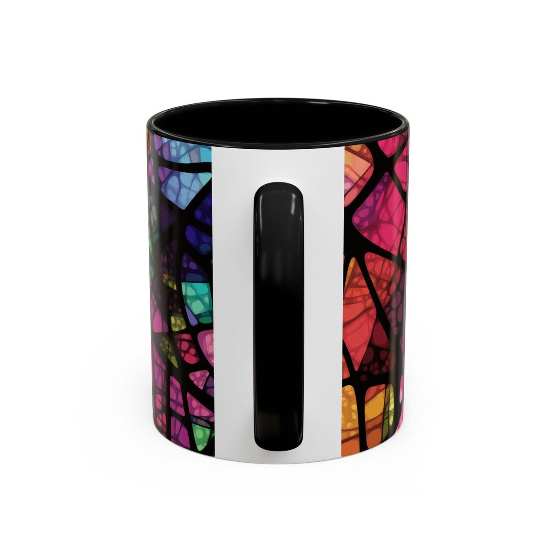 Colorful Stained Glass Style Accent Mug Vibrant Coffee Lover Gift ...