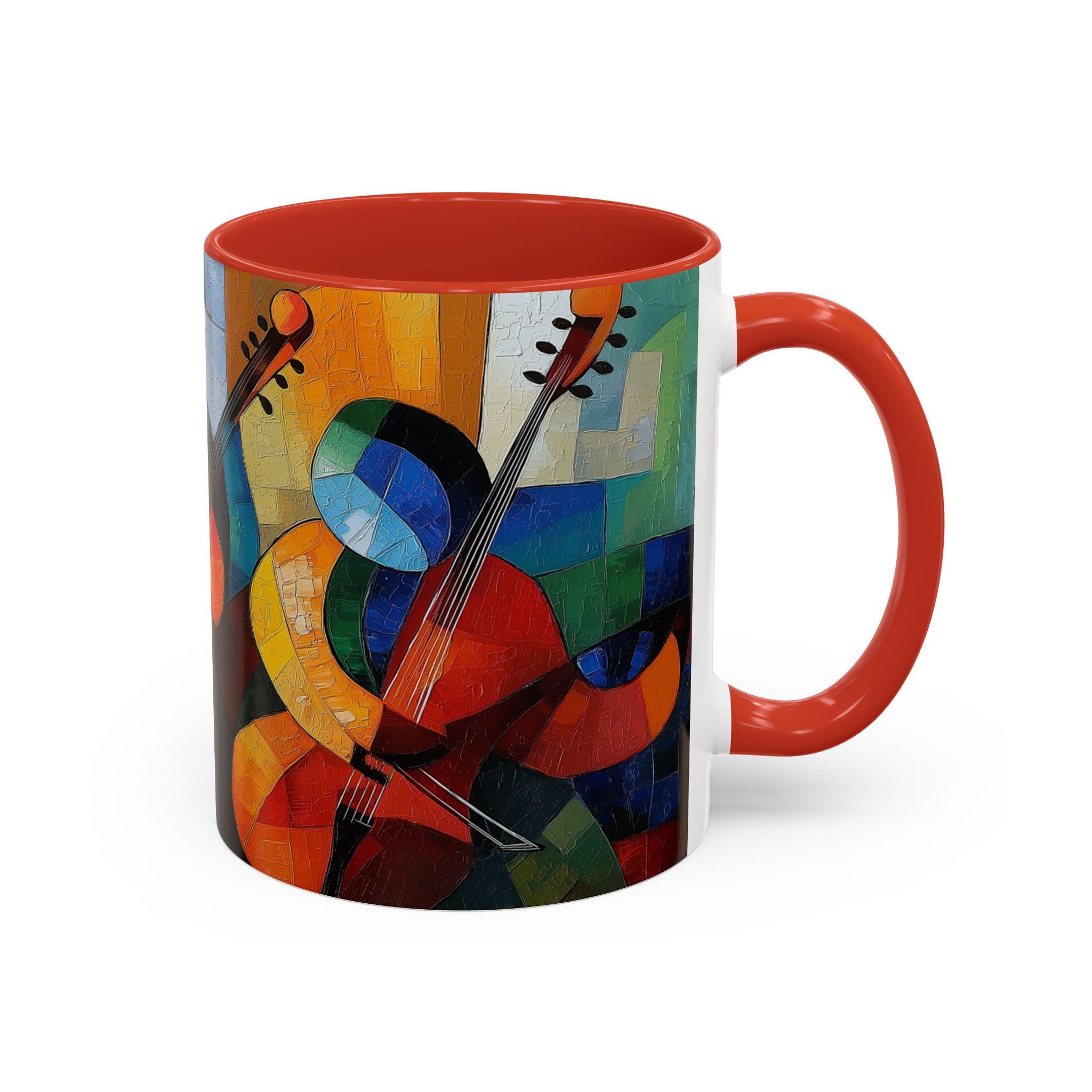 Colorful Musical Accent Coffee Mug Perfect for Music Lovers Artsy Gift ...
