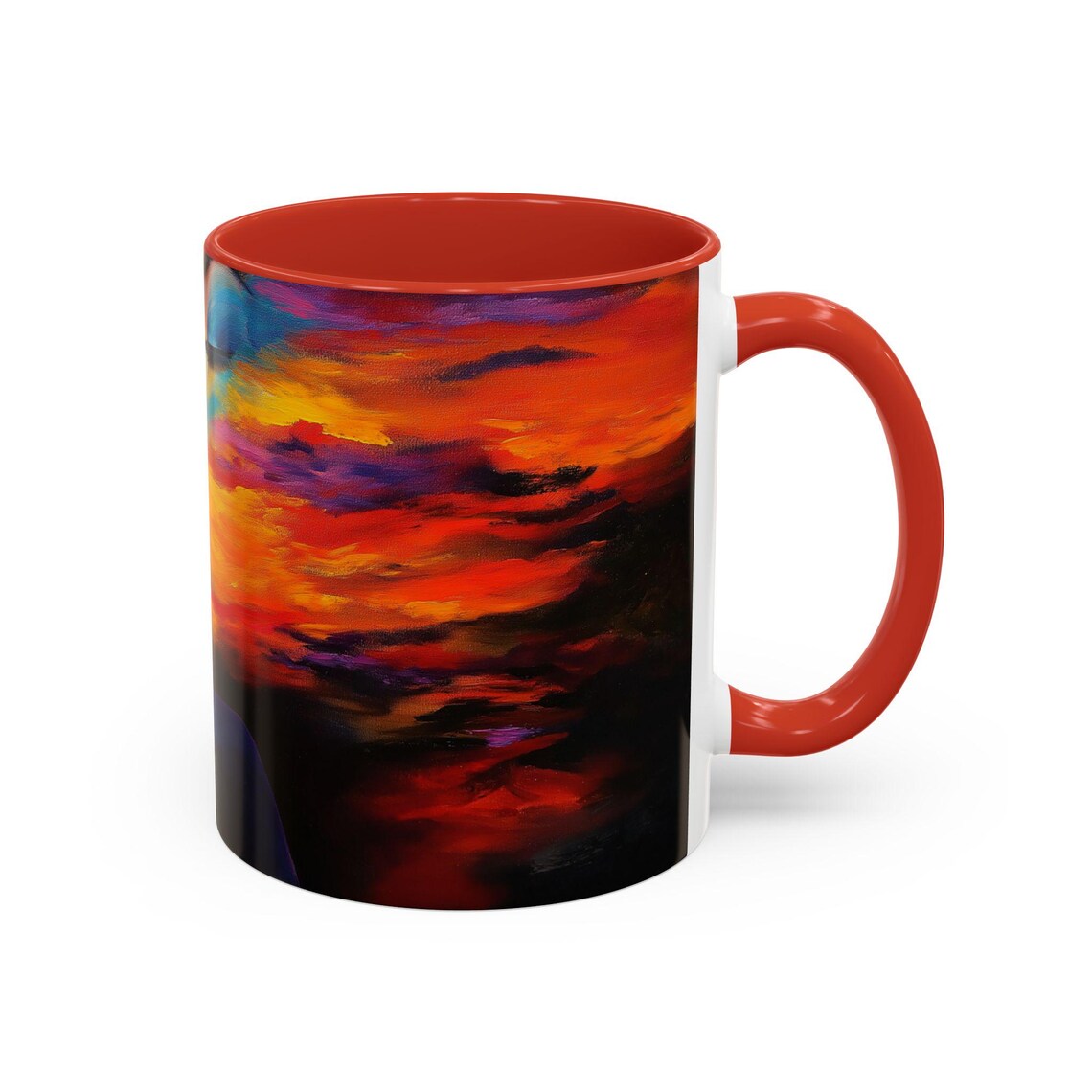 Artistic Portrait Coffee Mug Colorful Ceramic Cup Unique Gift for Art ...