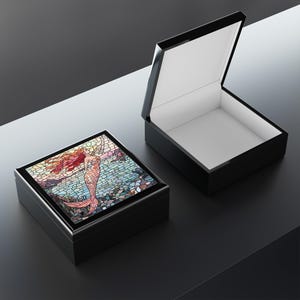 Mermaid Mosaic Jewelry Box Ocean Decor Gift for Her Trinket Organizer ...
