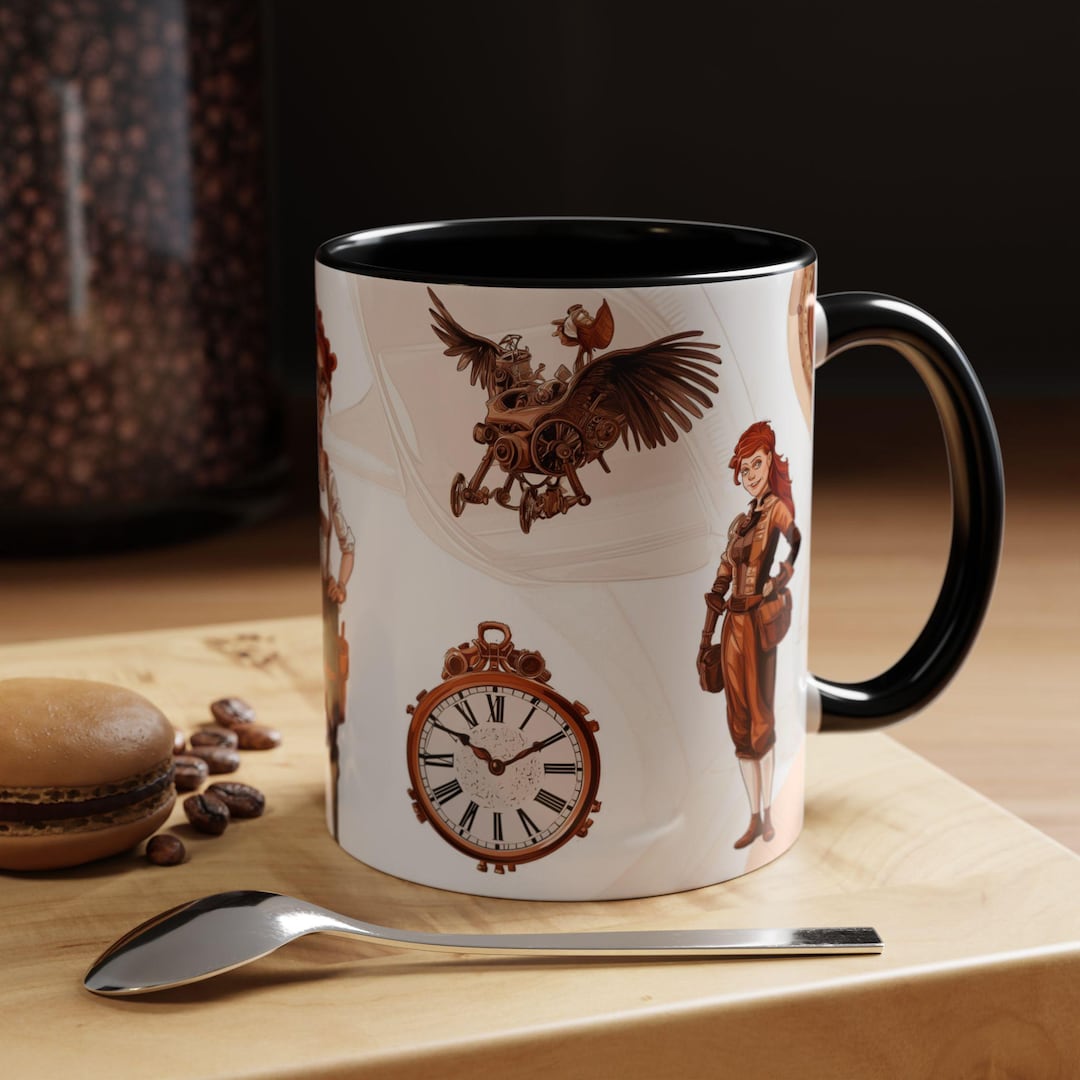 Steampunk Inspired Accent Coffee Mug Designer Mug for Coffee Lovers ...