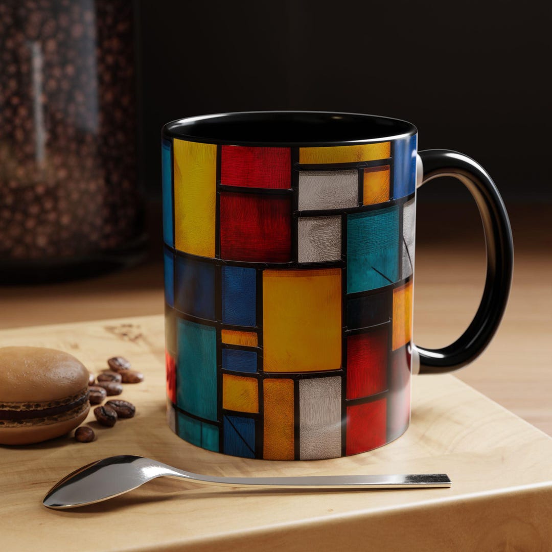Colorful Stained Glass Mug Decorative Coffee Cup for Home & Office ...