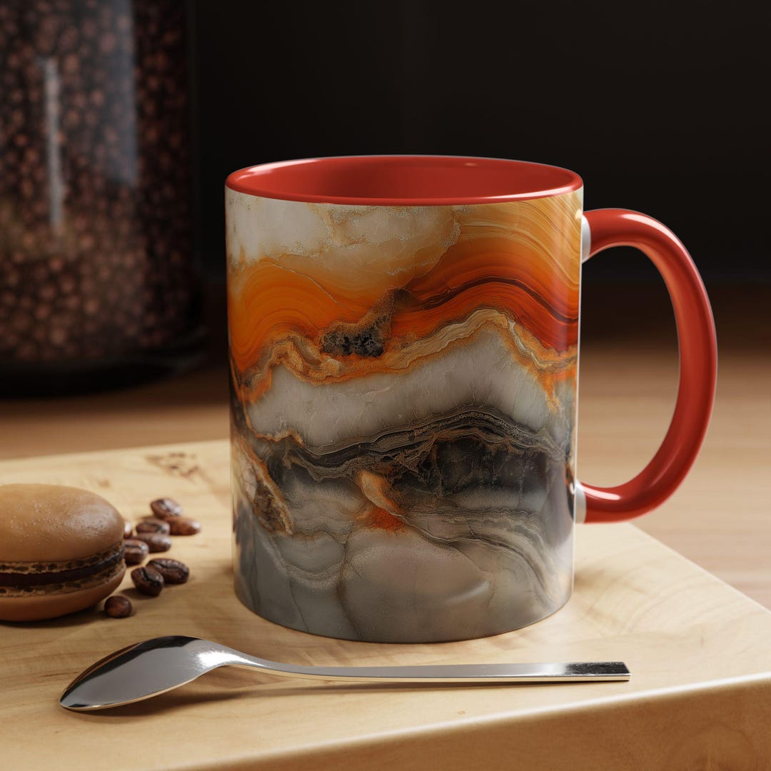 Geode Style Coffee Mug Vibrant Marble Mug for Coffee Lovers Unique Gift ...