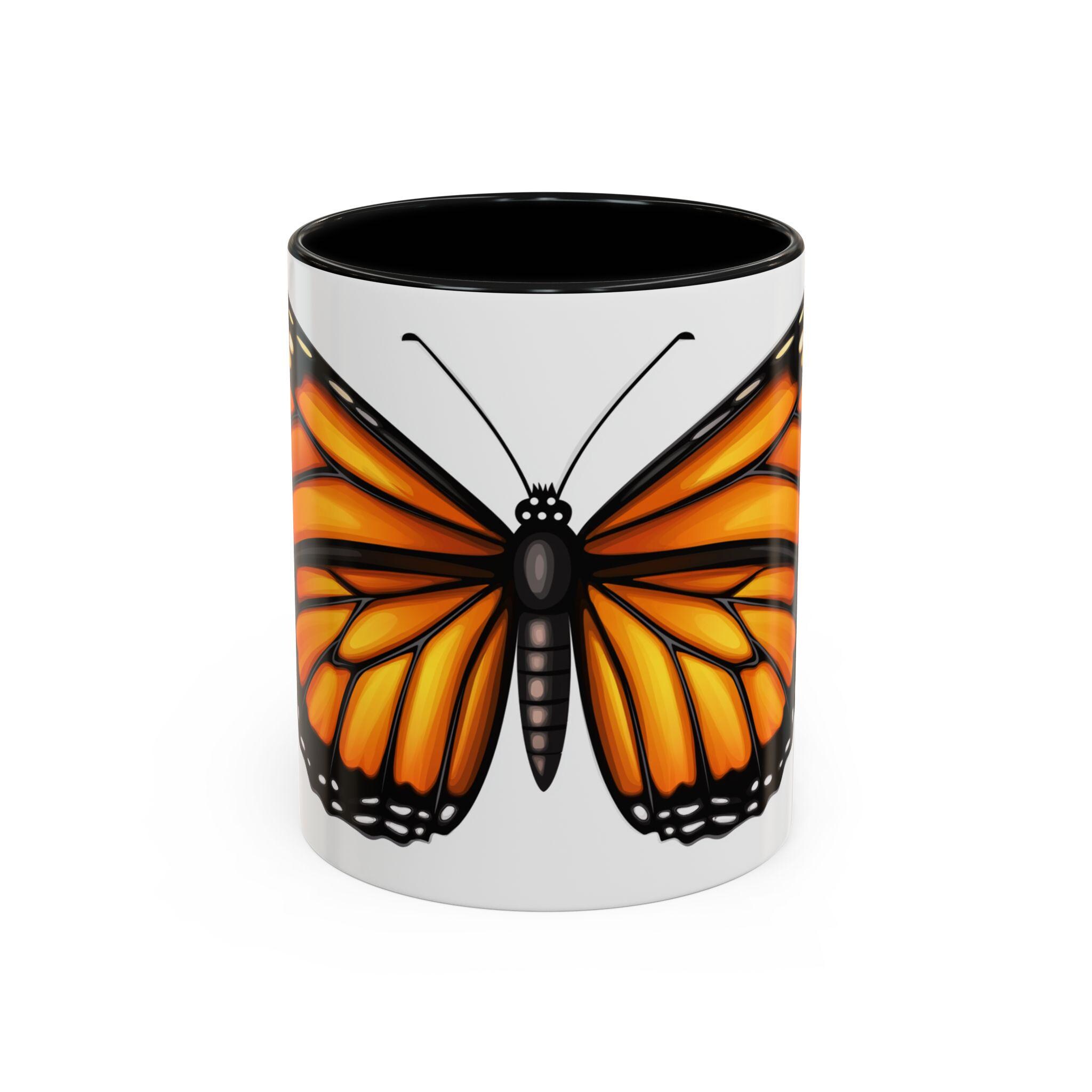 Monarch Butterfly Accent Coffee Mug Perfect Gift for Nature Lovers Art ...