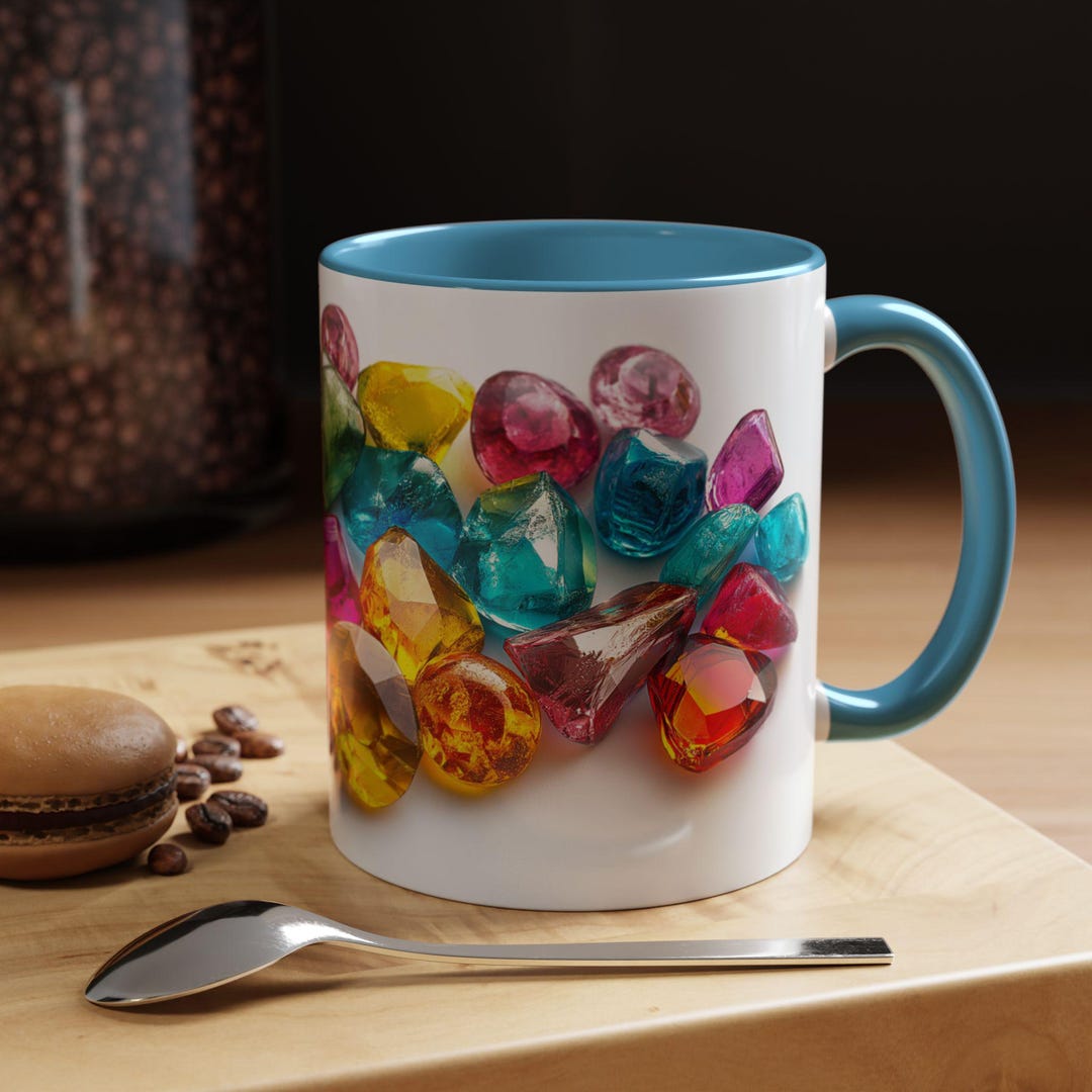 Vibrant Gemstone Coffee Mug Colorful Coffee Cup Unique Gift for Gem ...