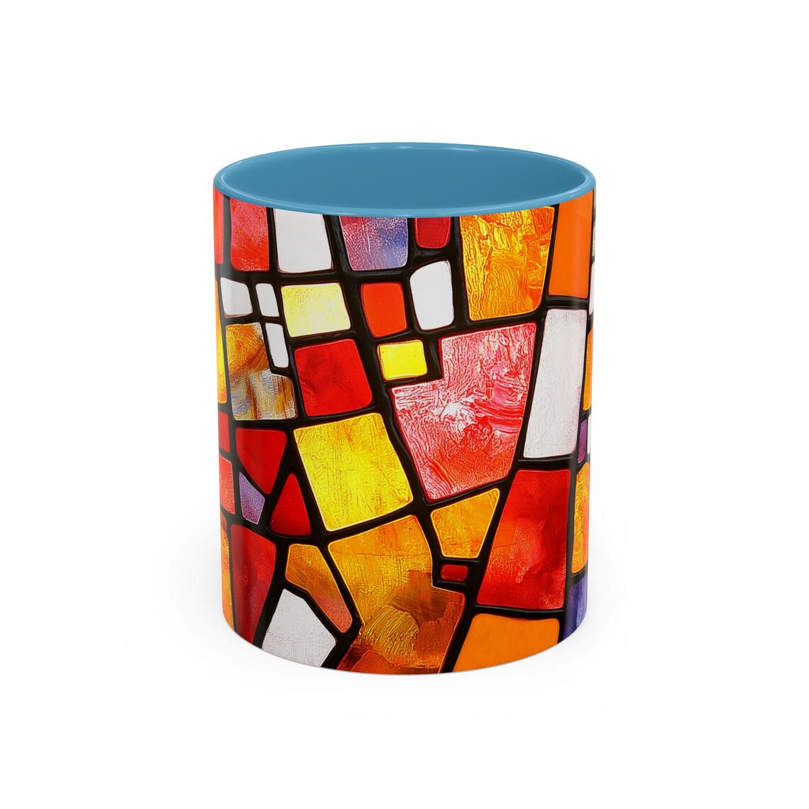 Colorful Stained Glass Coffee Mug Perfect Gift for Art Lovers Home ...