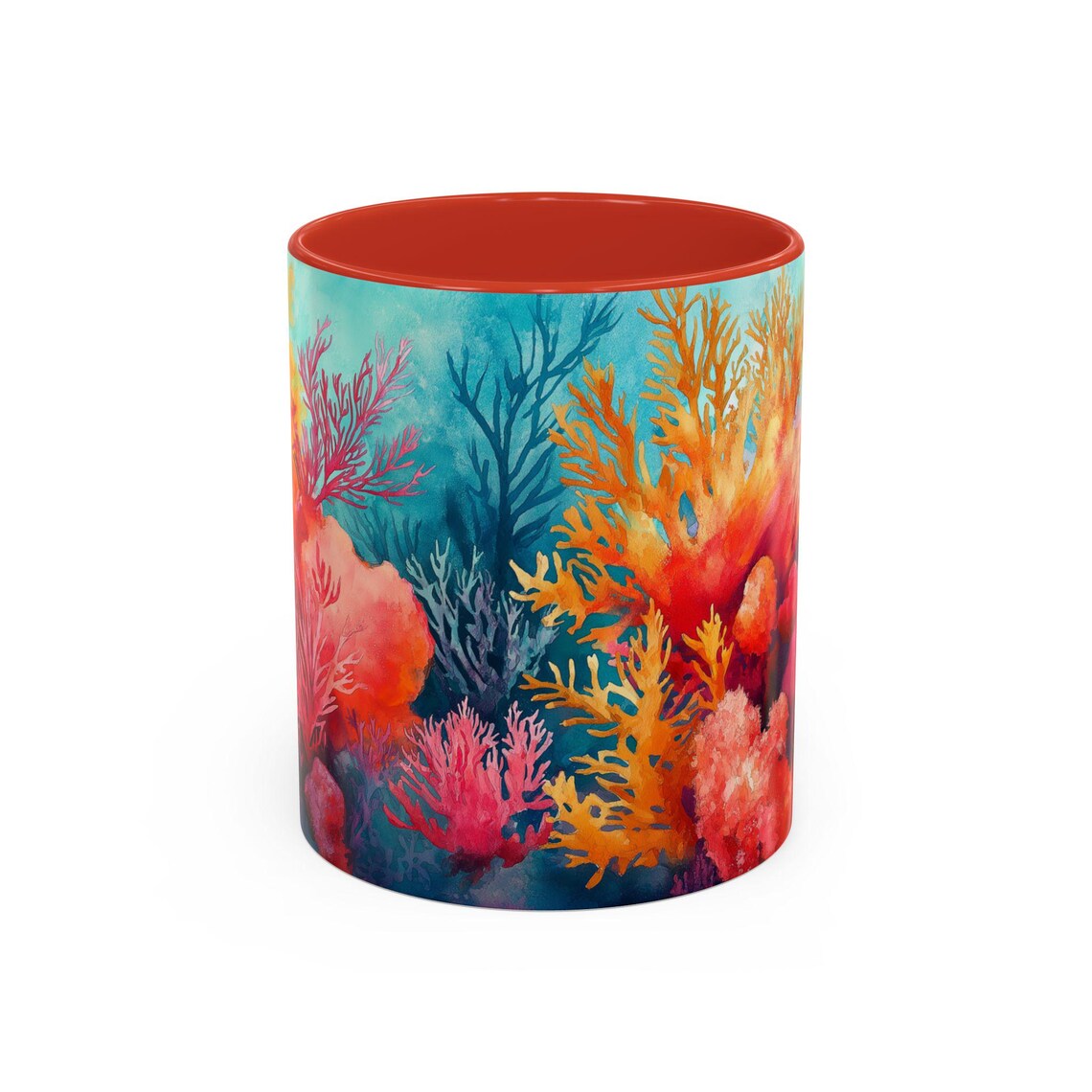 Vibrant Coral Reef Coffee Mug Ocean Lover Gift Beach Décor Colorful Mug ...