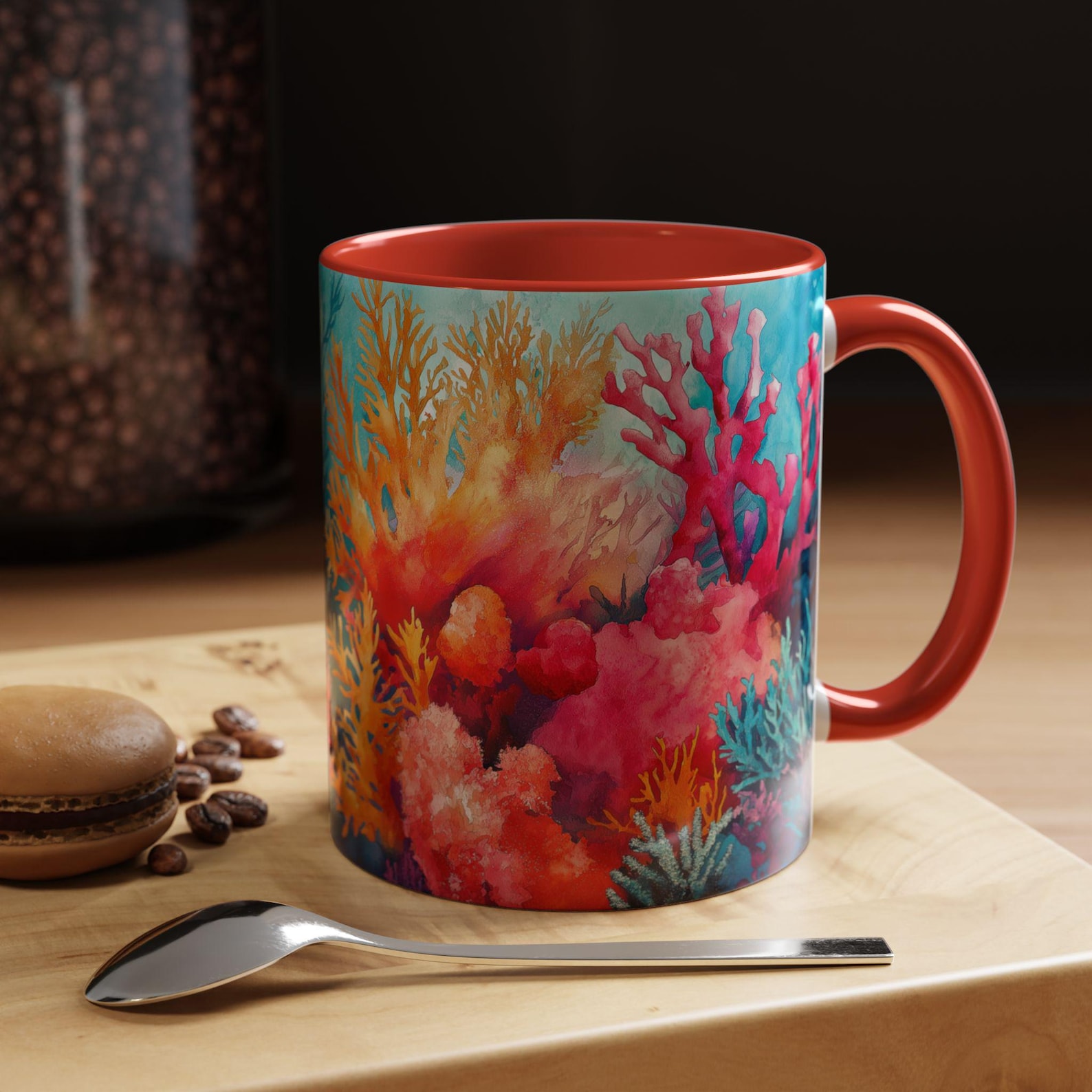 Vibrant Coral Reef Coffee Mug Ocean Lover Gift Beach Décor Colorful Mug ...