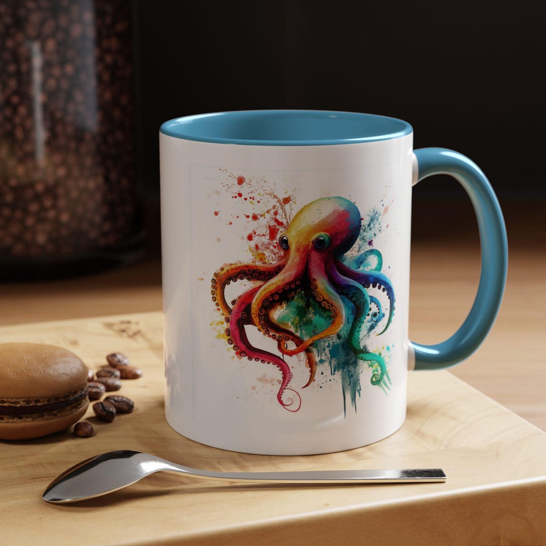Colorful Octopus Coffee Mug Ocean Lover Gift Funny Mug for Sea Lovers ...