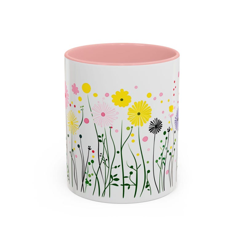Floral Accent Coffee Mug Cheerful Floral Design Perfect for Gift Giving ...