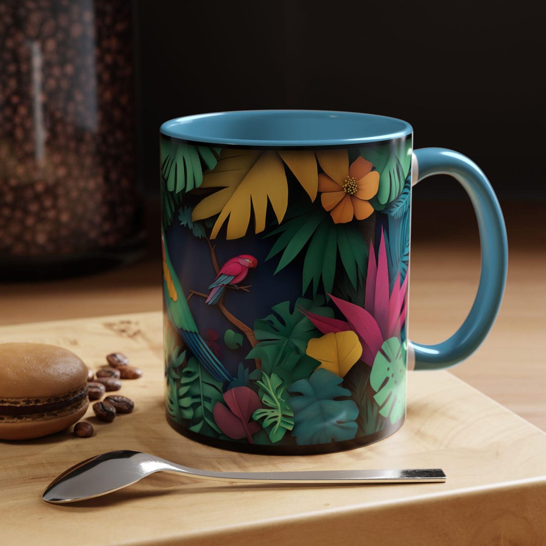 Tropical Paradise Coffee Mug - Vibrant Eco-friendly Drinkware, Gift ...