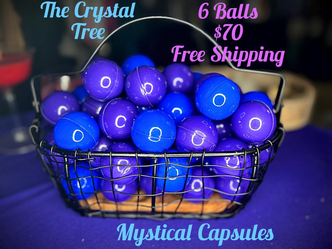 6 Crystal Capsules, Mystery Capsules, Mystery Balls, Lottery Balls ...