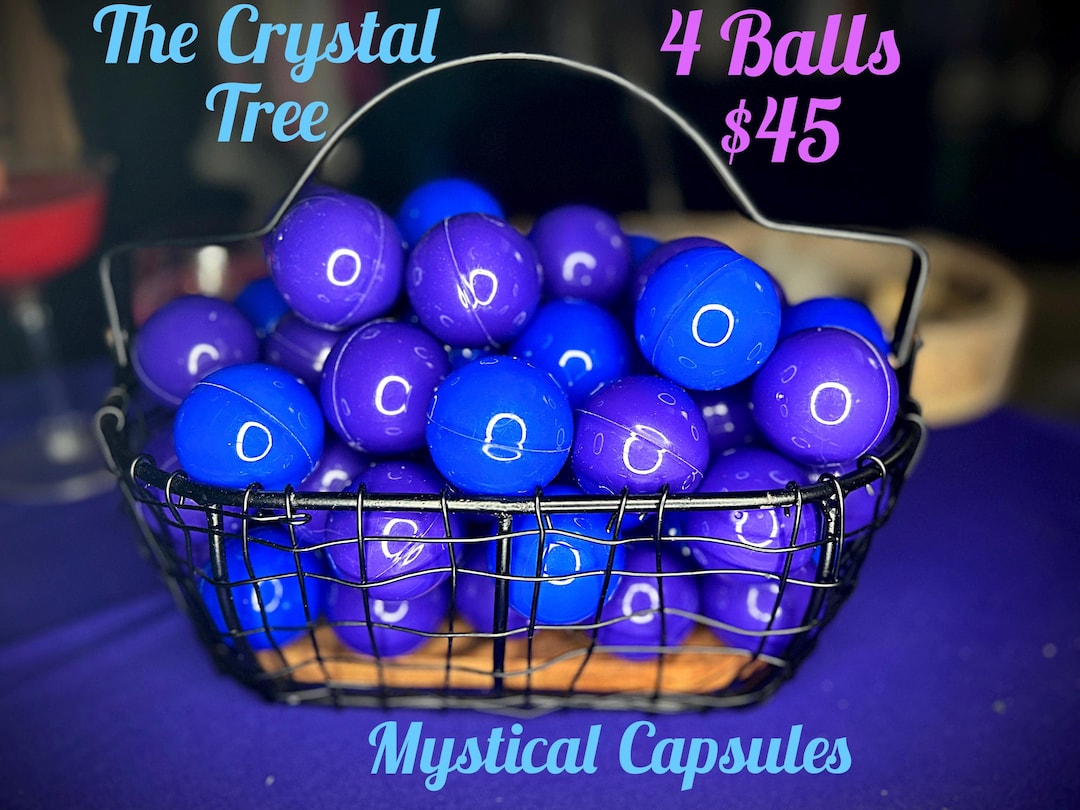 4 Crystal Capsules, Mystery Capsules, Mystery Balls, Lottery Balls ...