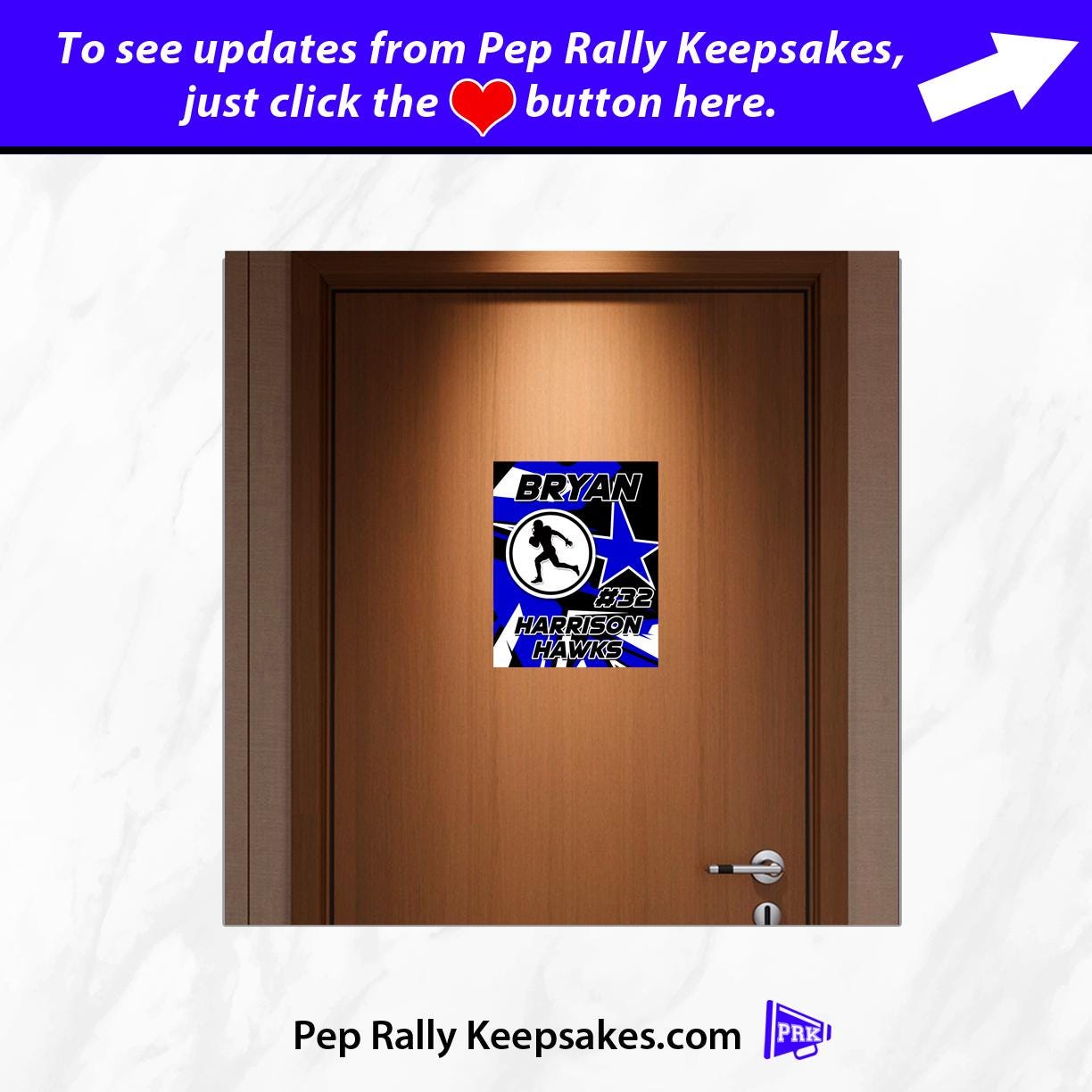 Football Locker Sign, Door Sign and Wall Art Poster With Action Star to ...