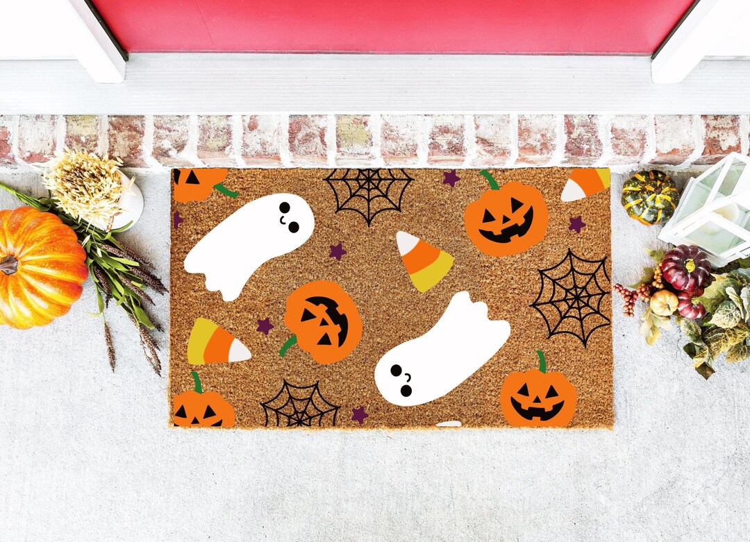 Halloween Door Mat, Halloween Decor, Halloween Welcome Mat, Happy ...