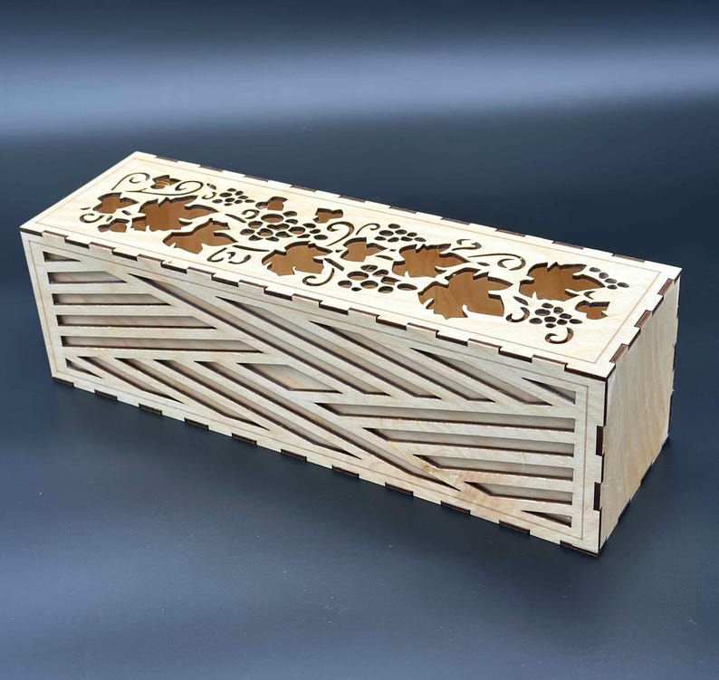 Caja de vino de contrachapado cortada a láser: un elegante embalaje de ...