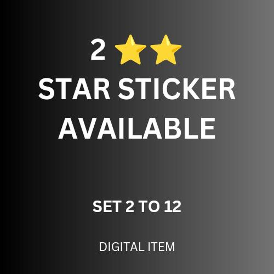 2 Star Sticker Available - Etsy