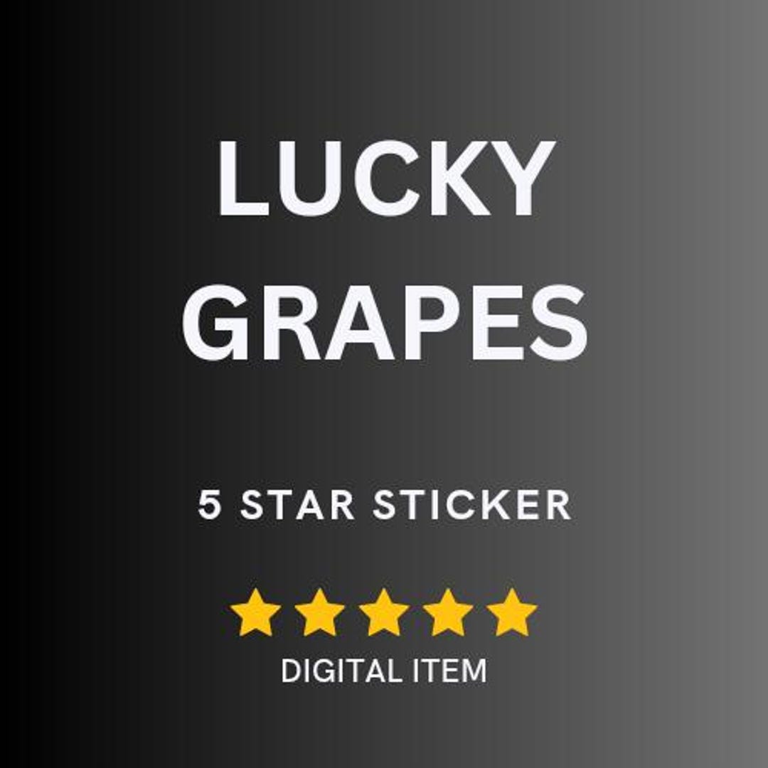 Lucky Grapes 5 Star Sticker - Etsy