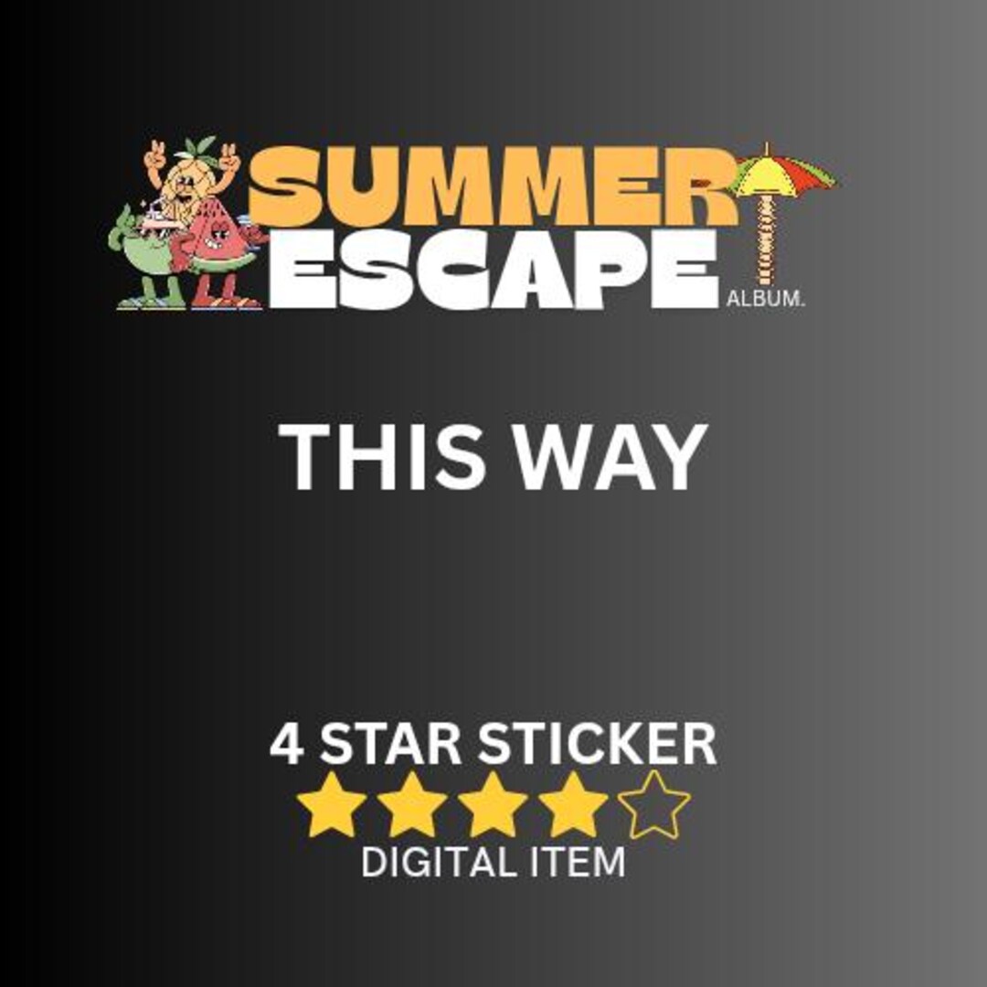 This Way 4 Star Sticker - Etsy
