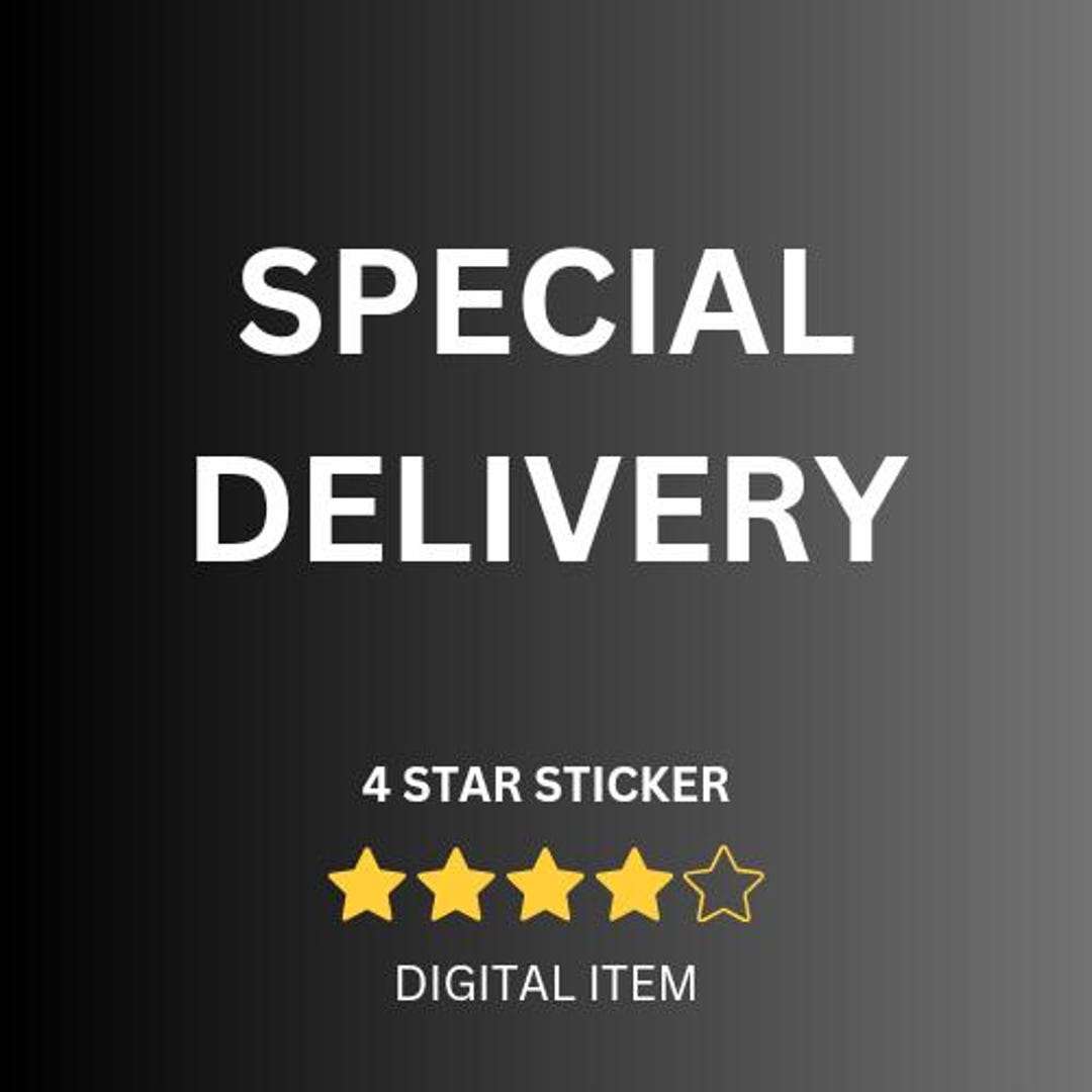 Special Delivery 4 Star Sticker - Etsy