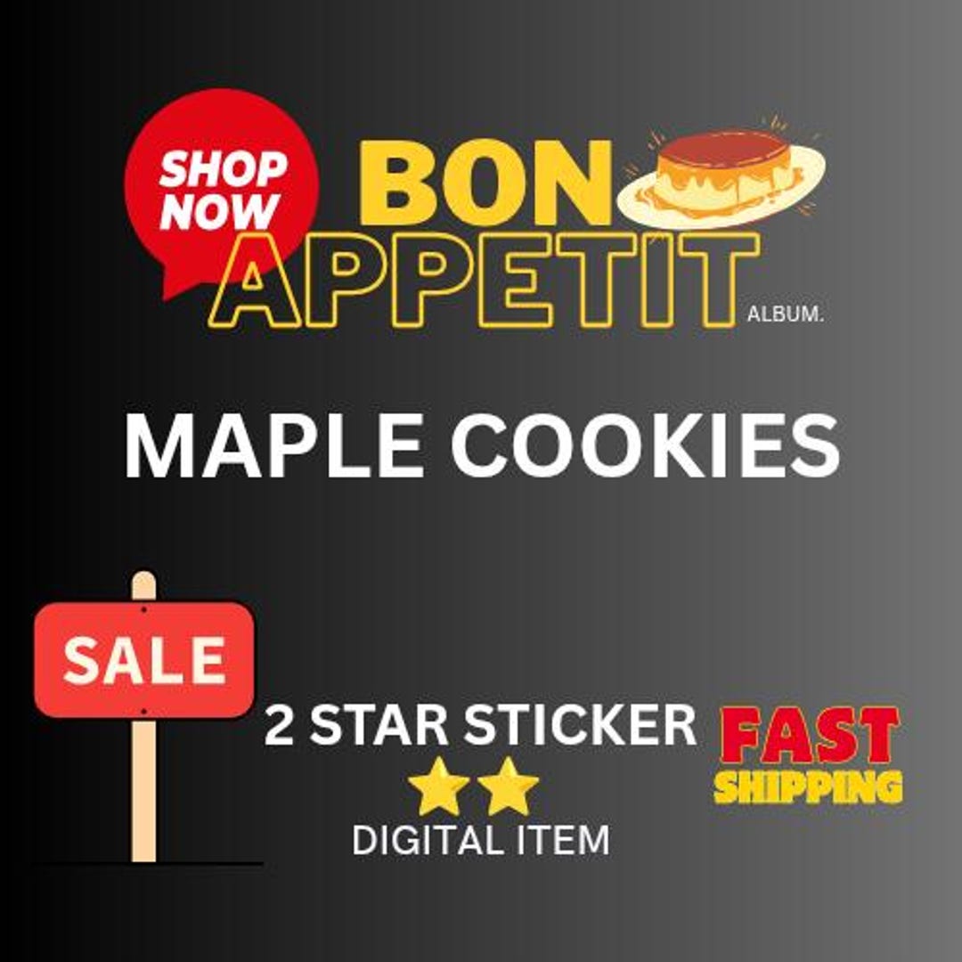 Maple Cookies 2 Star Sticker - Etsy