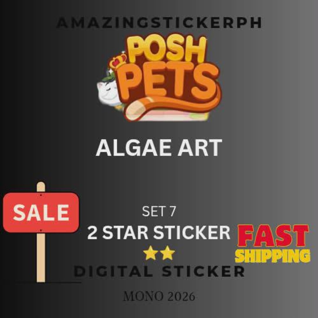 Algae Art 2 Star Sticker - Etsy