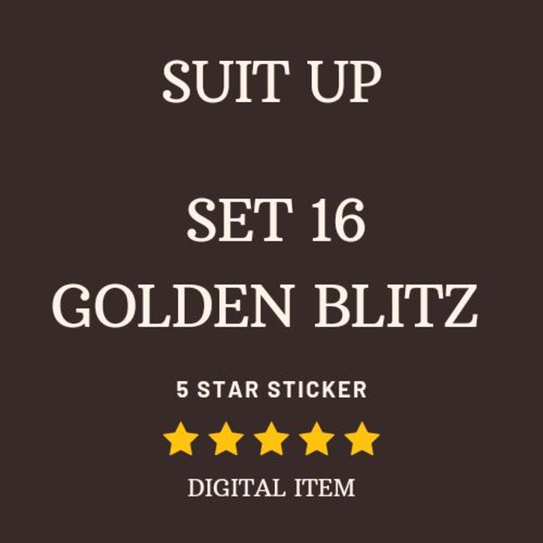Suit up 5 Star Golden Blitz Sticker set 16 - Etsy