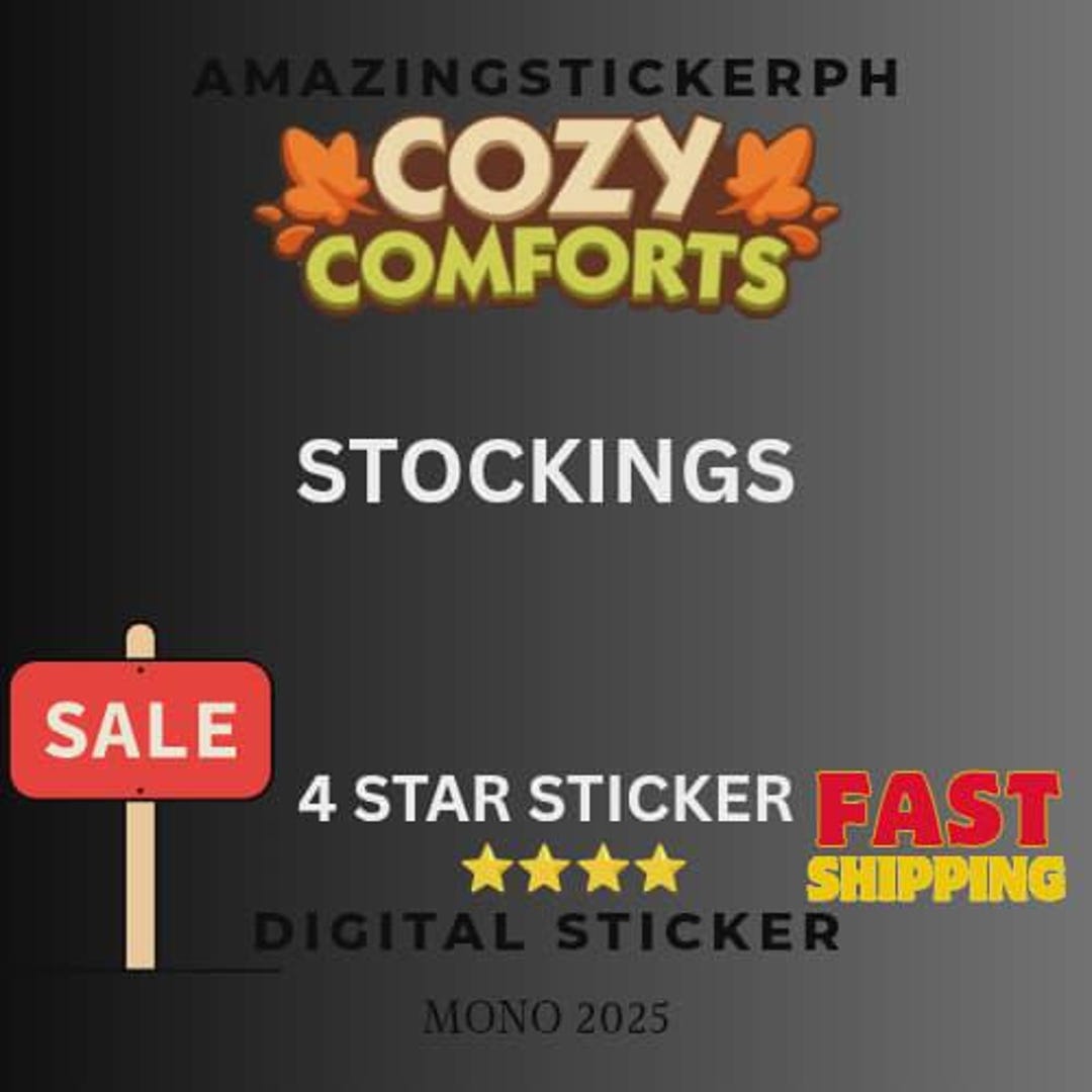 Stockings 4 Star Sticker - Etsy