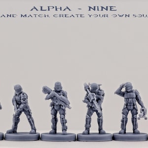 1:48 Scale Raw Alpha-nine ODST Miniatures for Halo Flashpoint / Table ...