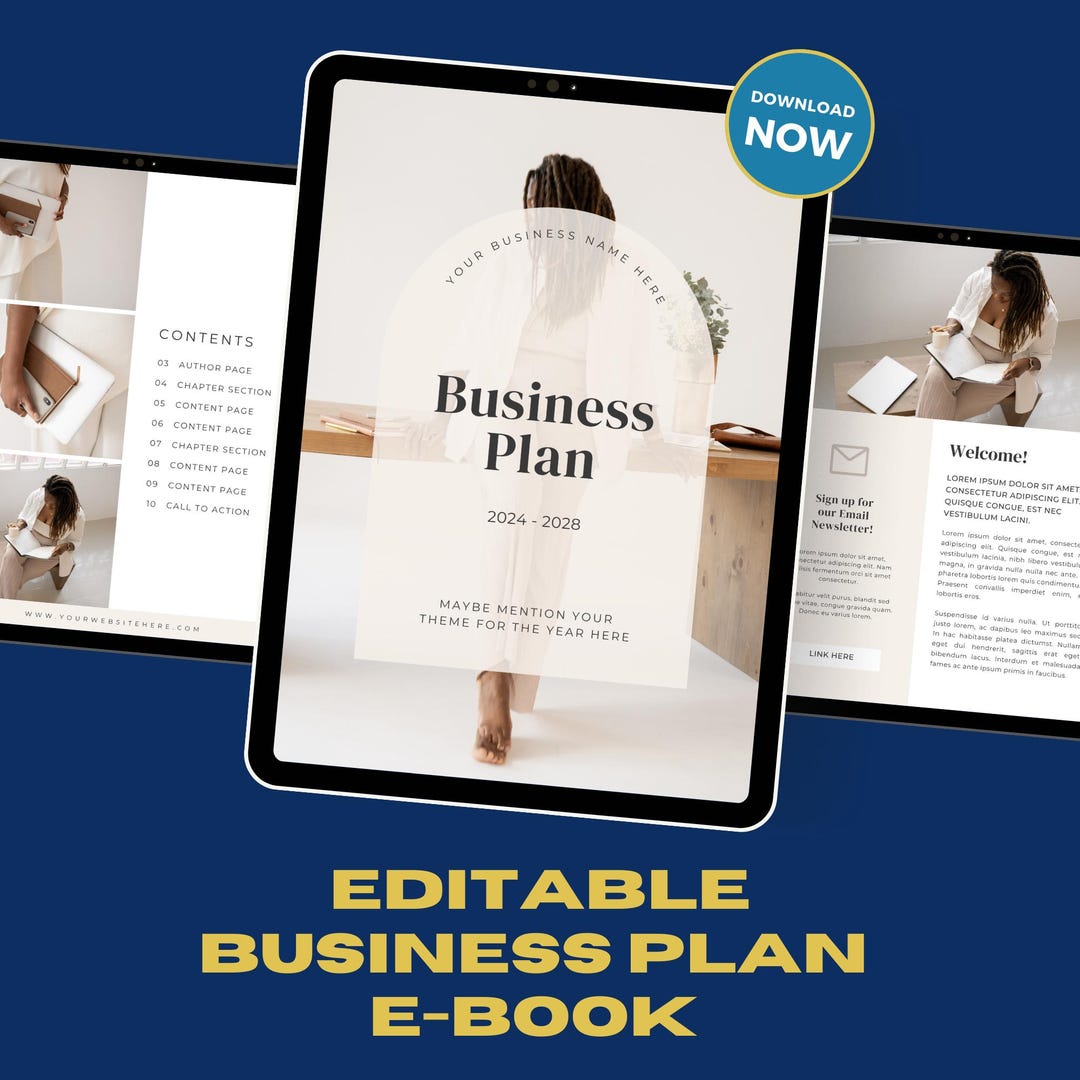 Editable Business Plan E-book, Customizable Business Plan Templates for ...