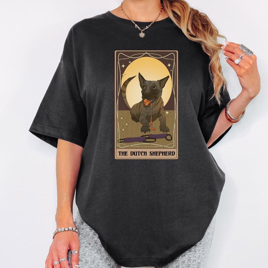 Dutch Shepherd Tarot Shirt, Dutchie Shirt, Animal Theme T-shirt, Pet ...